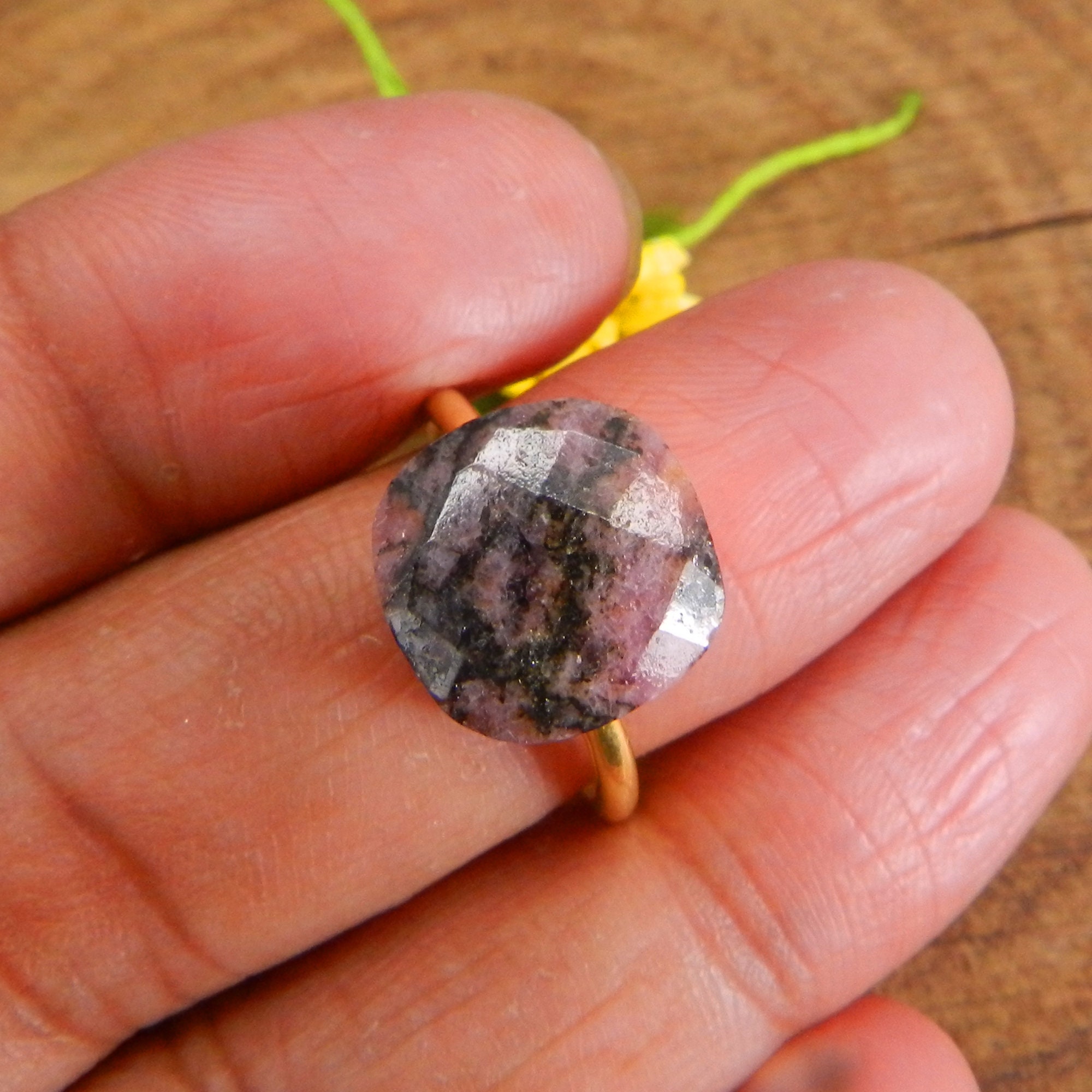 Rhodonite Ringpersonalized Ringring for Her925sterling | Etsy