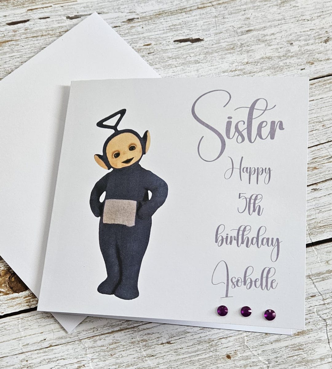 Teletubbies Tinky Winky Character Personalized Birthday Card Daughter ...