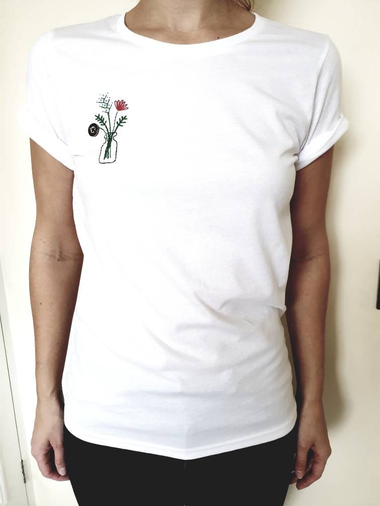 Eco Friendly Ethical Organic White Tshirts With Hand - Etsy
