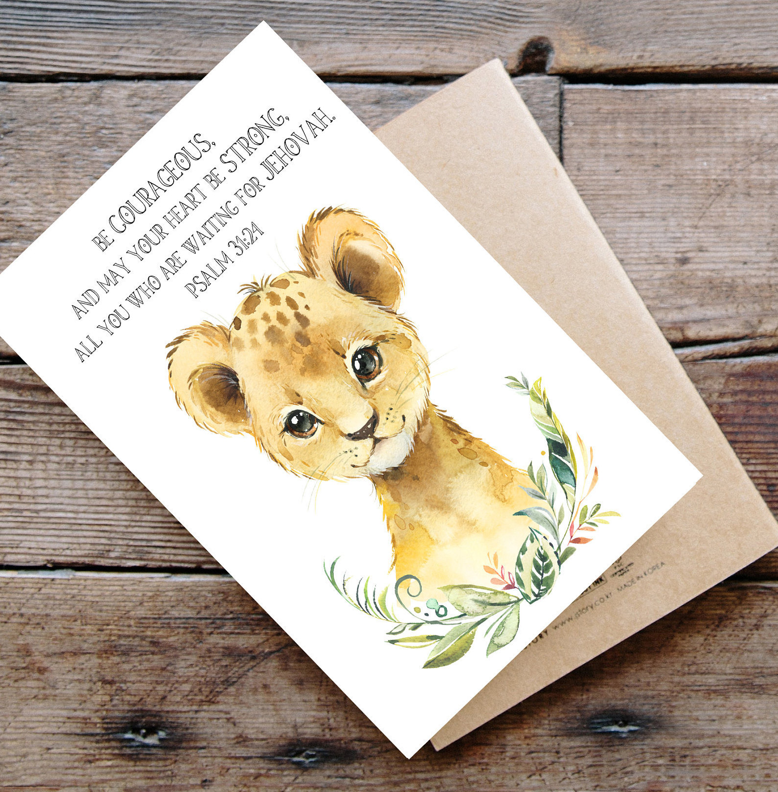 Instant Download. Lion Courage Card. PRINT YOUR OWN Blank - Etsy