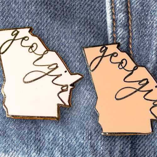 Georgia State Enamel Pin Georgia on My Mind I GA Peach State - Etsy