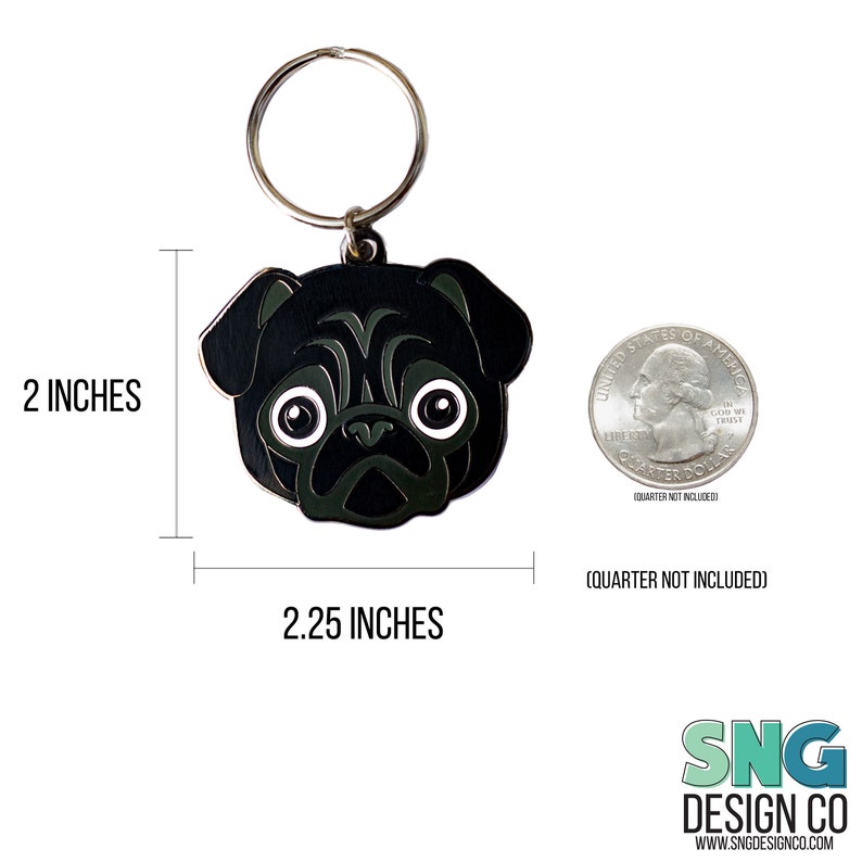 Pug Key Chain I Pug Stocking Stuffer Gift - Etsy