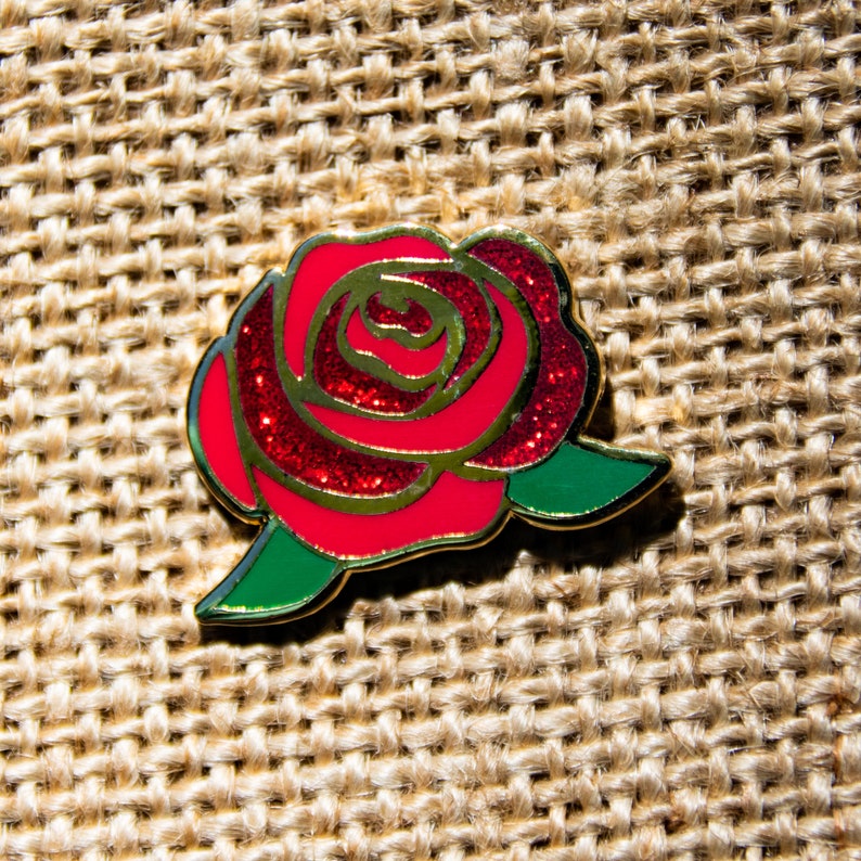 Rose Hard Enamel Pin | Etsy