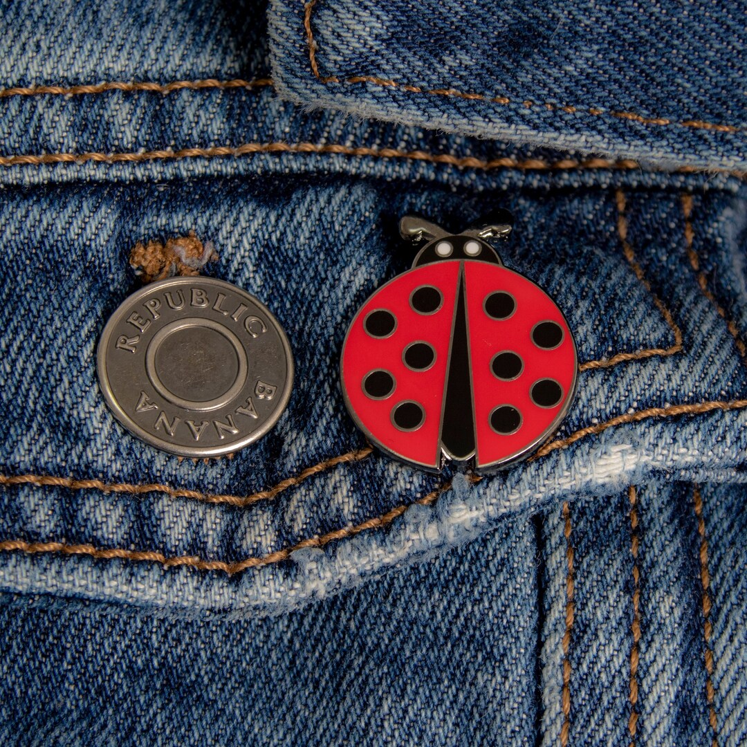 Ladybug Enamel Pin I Lucky Lady Bug Pin Gift I Hard Enamel Pin Stocking ...