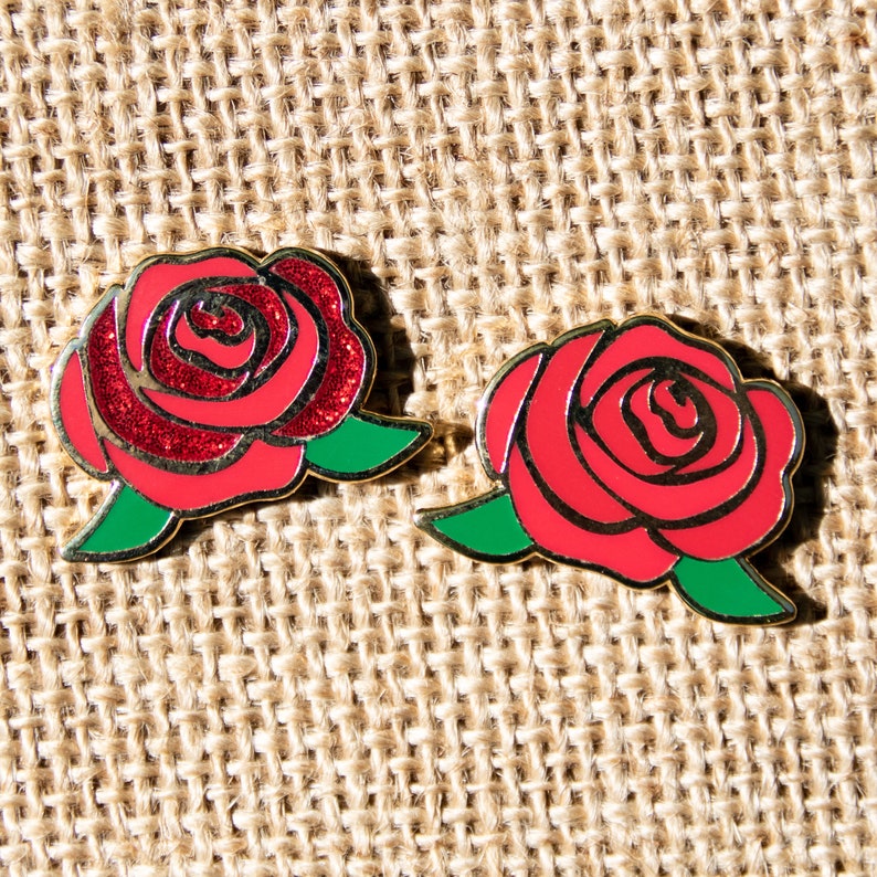 Rose Hard Enamel Pin | Etsy