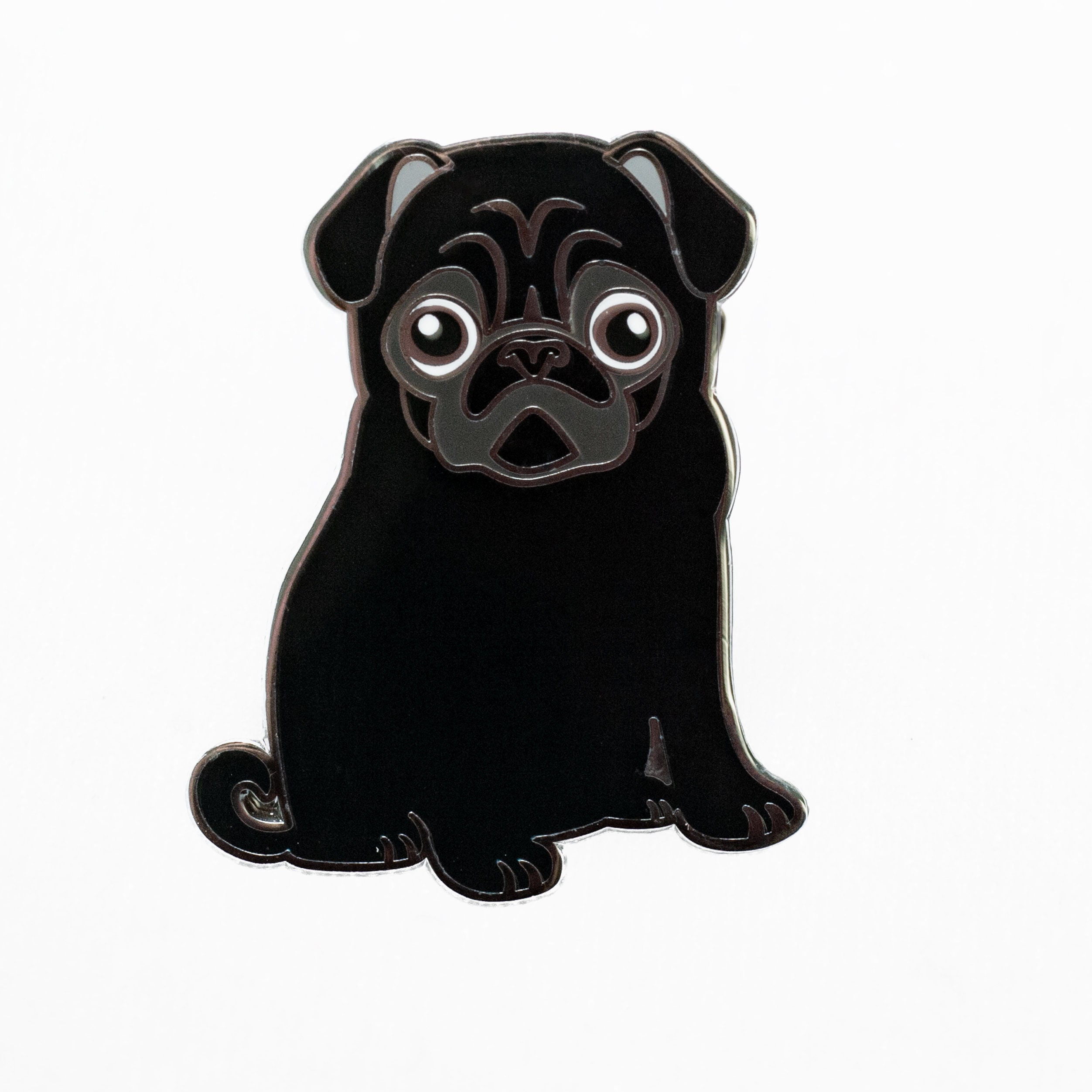 Black Pug Hard Enamel Pin Cute Pug Pin Cute Pug Gift - Etsy