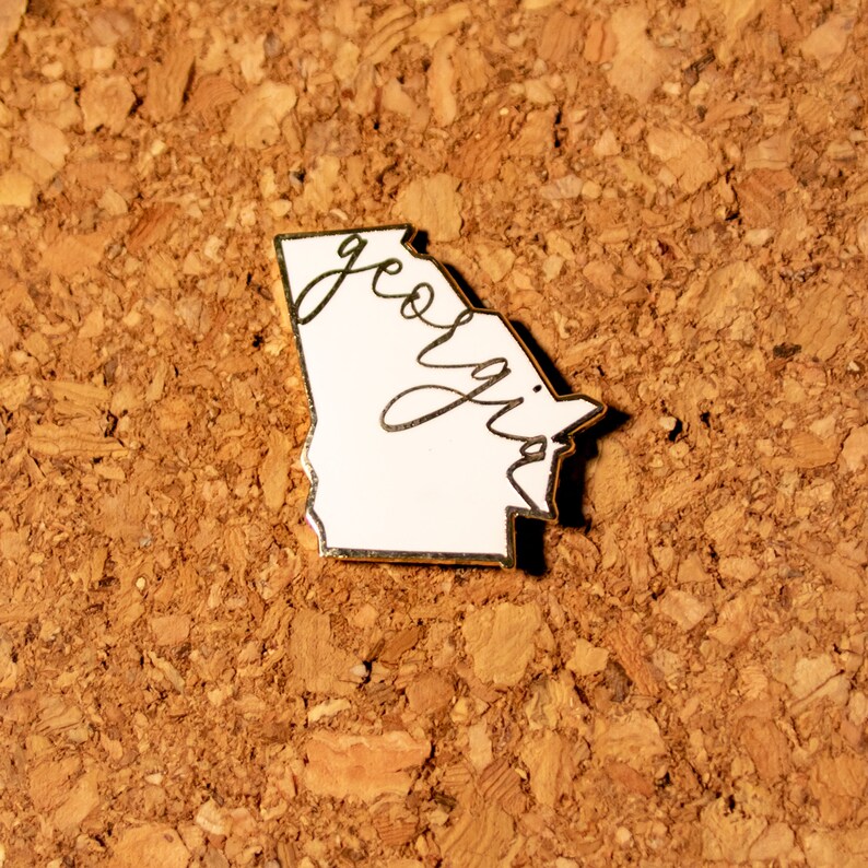 Georgia State Enamel Pin | Georgia on My Mind I GA Peach State Love - Etsy