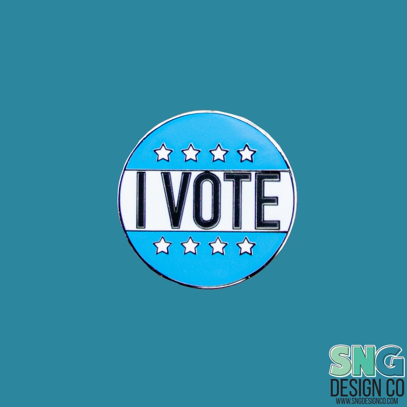 I Vote Blue for Democrats Hard Enamel Pin | Etsy