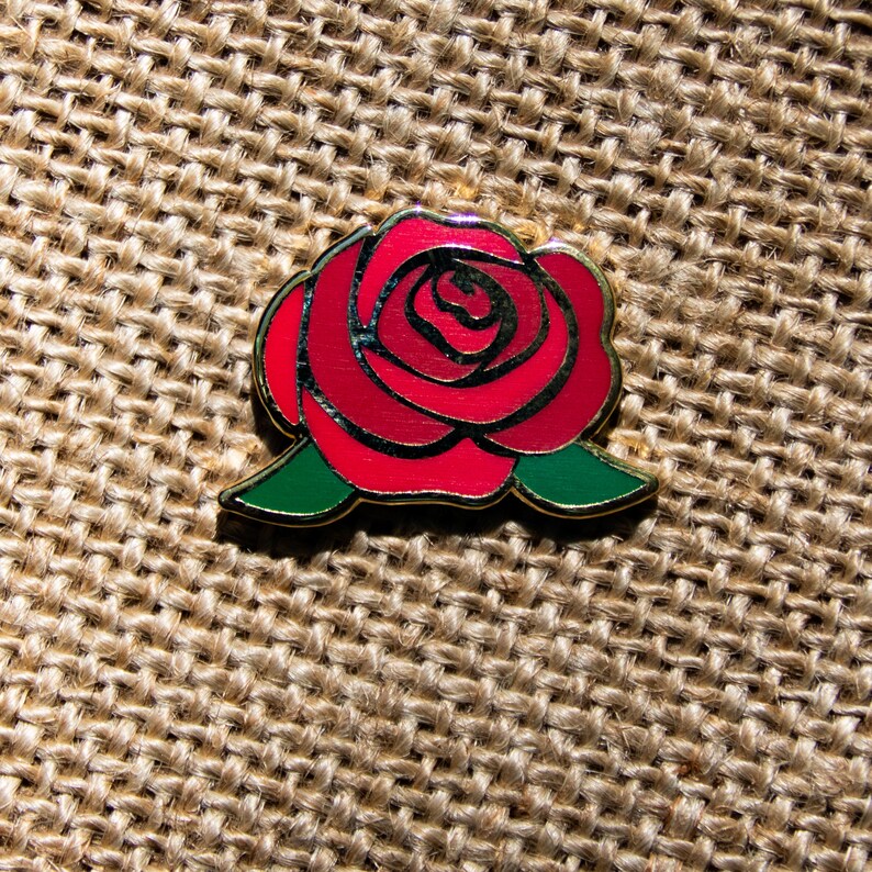 Rose Hard Enamel Pin | Etsy
