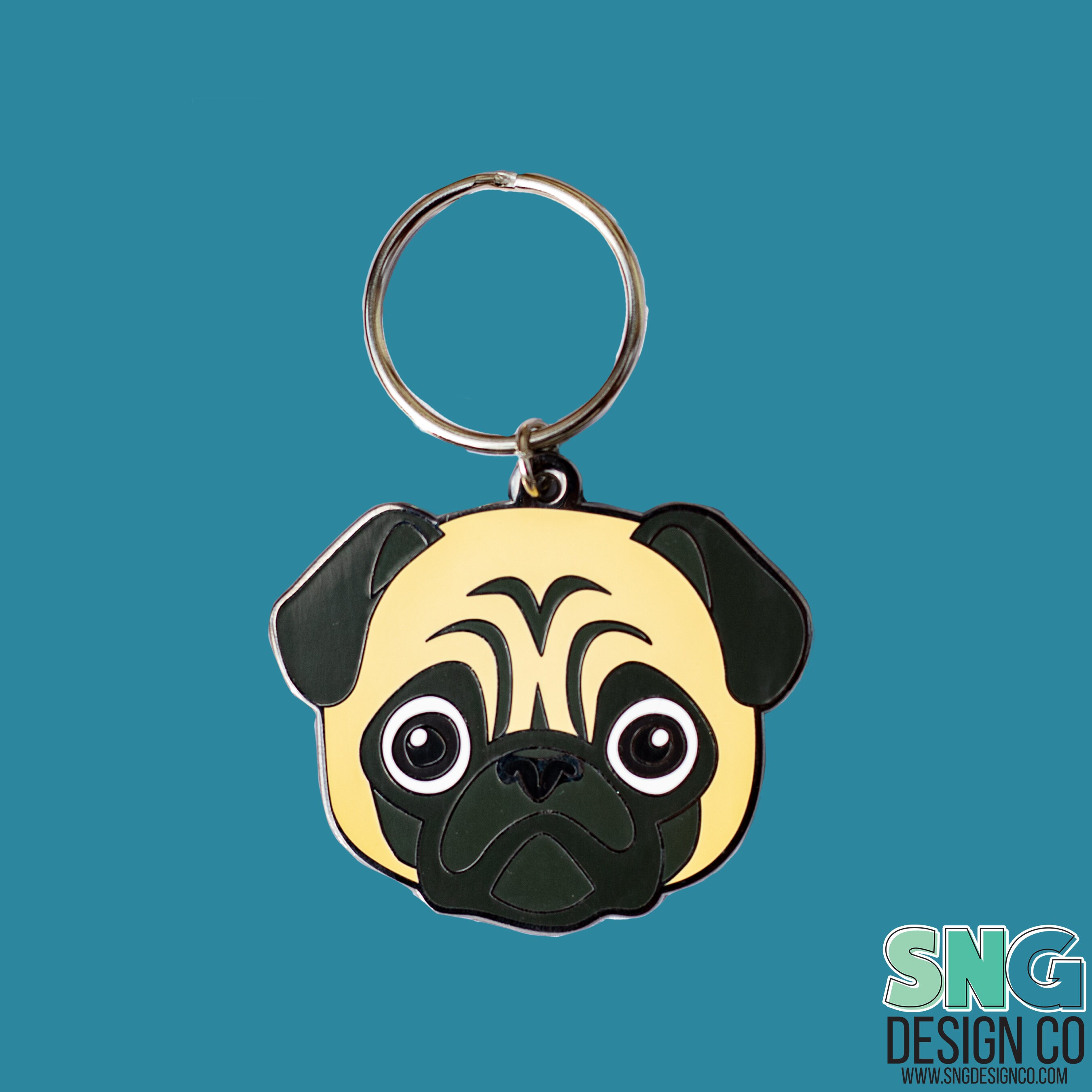 Pug key chain I Pug Stocking Stuffer Gift | Etsy