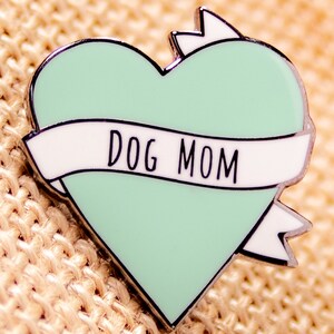 Dog Mom Heart Pin | Heart Enamel Pin | Cute Heart Pin - Etsy