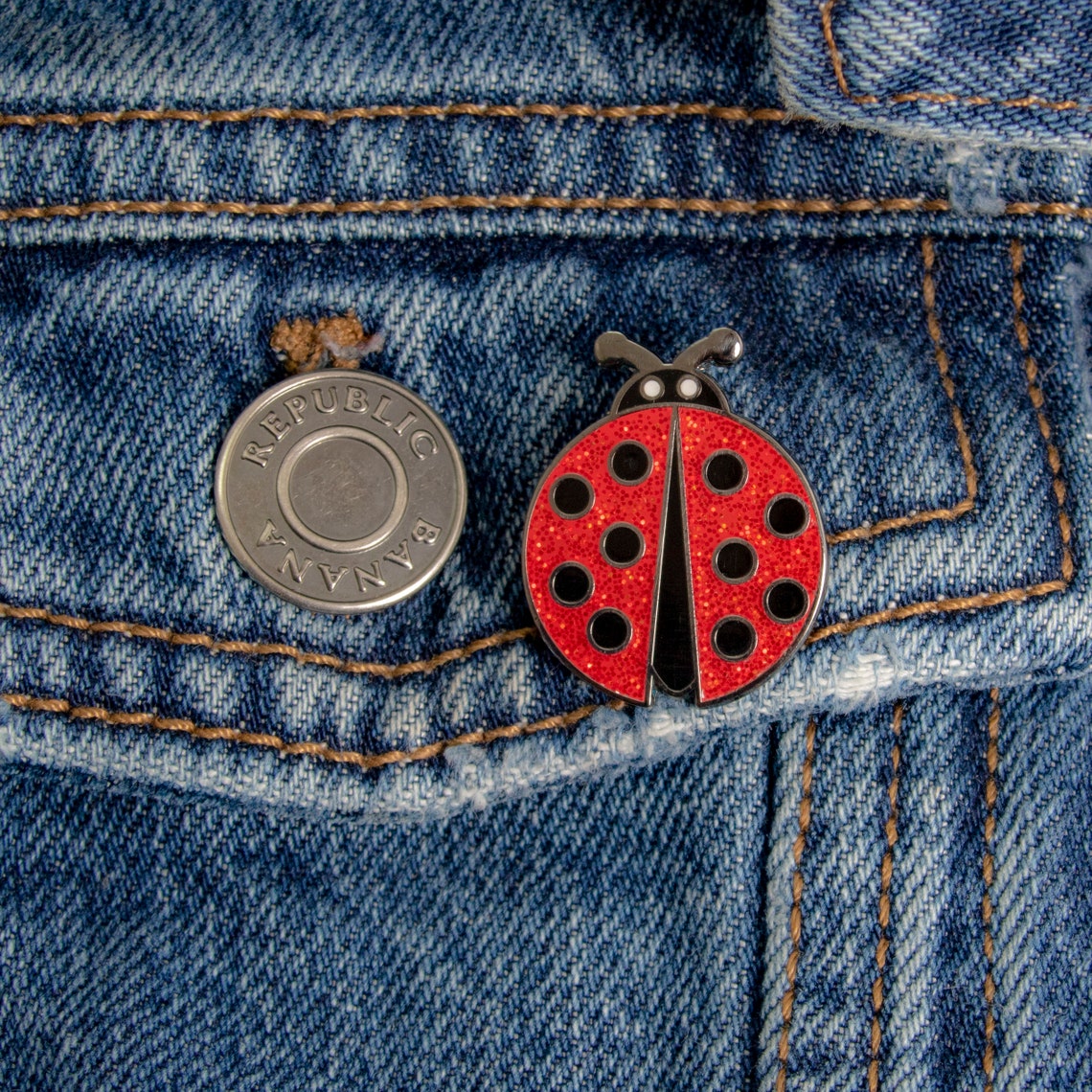 Ladybug Enamel Pin I Lucky Lady Bug Pin Gift I Hard Enamel Pin - Etsy
