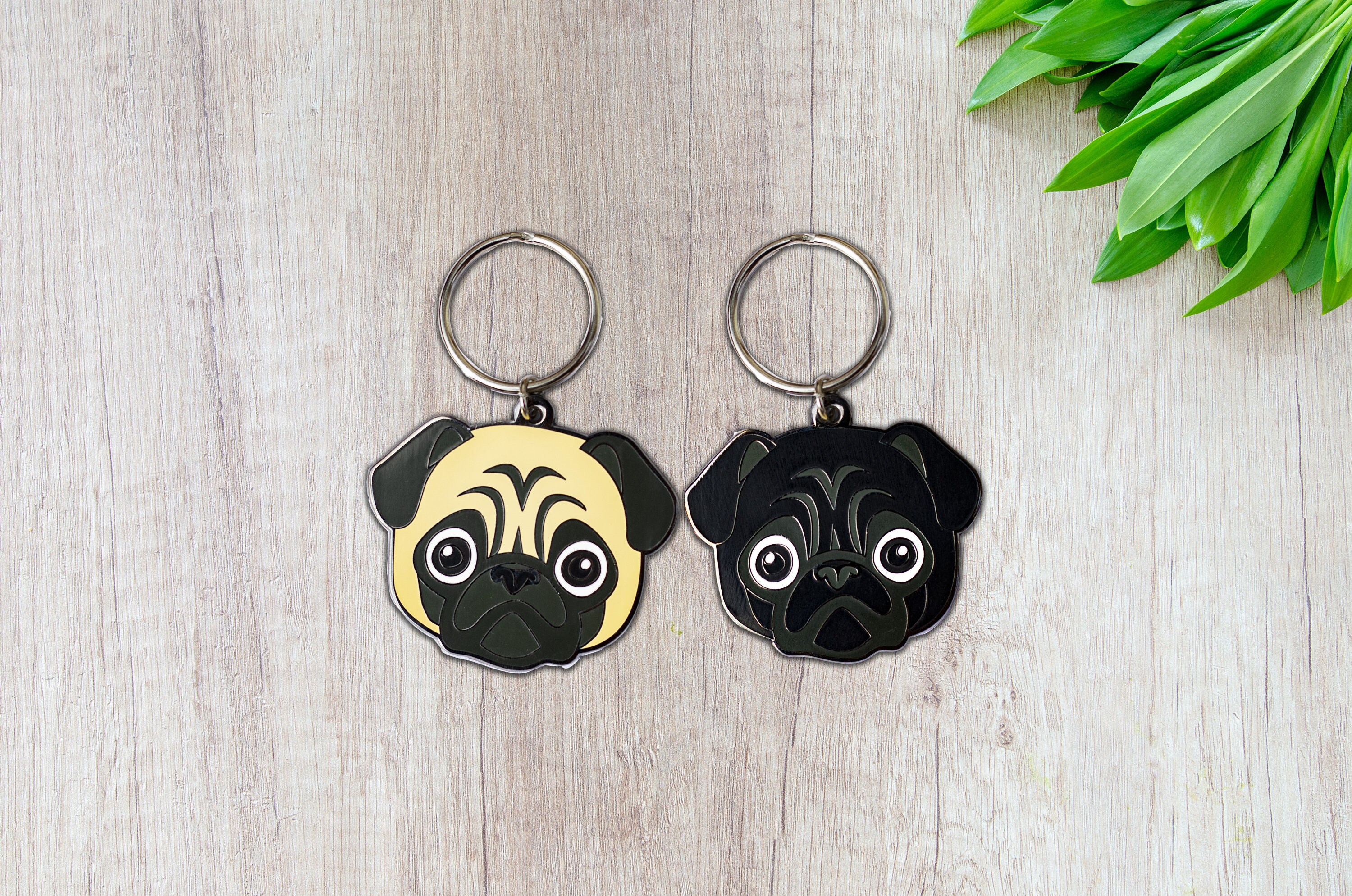 Pug key chain I Pug Stocking Stuffer Gift | Etsy