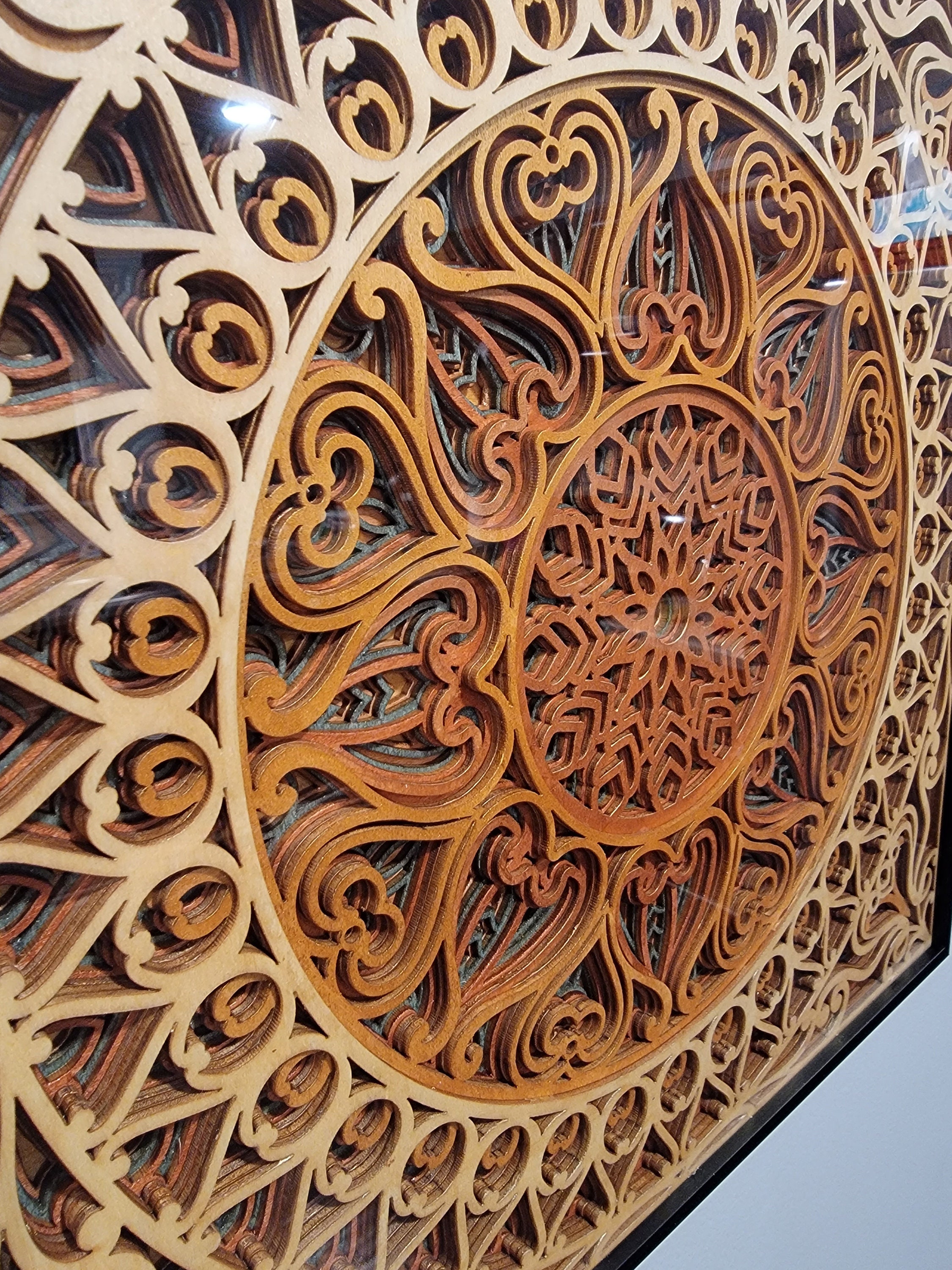 Wooden Mandala Wall Decor, Unique Wood Mandala Wall Artwork, Sacred ...