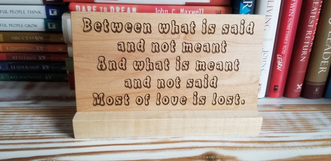 Inspirational Wood Signs Life Quotes, Office Desk Decor Motivational ...