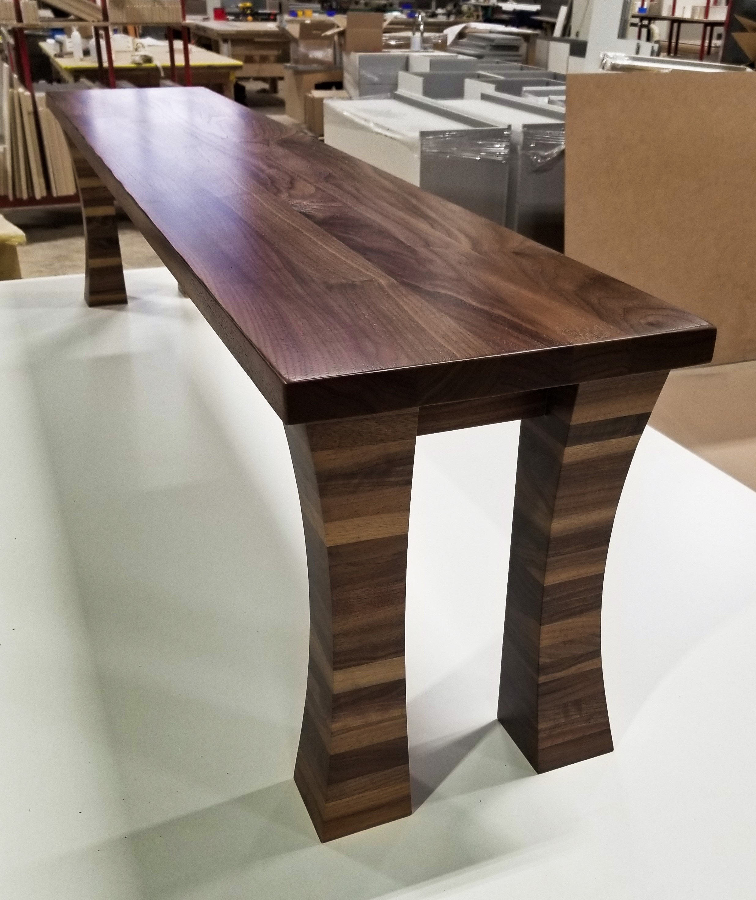 Walnut Entryway Bench Living Room Front Door Bench Hallway Bench Nelson ...