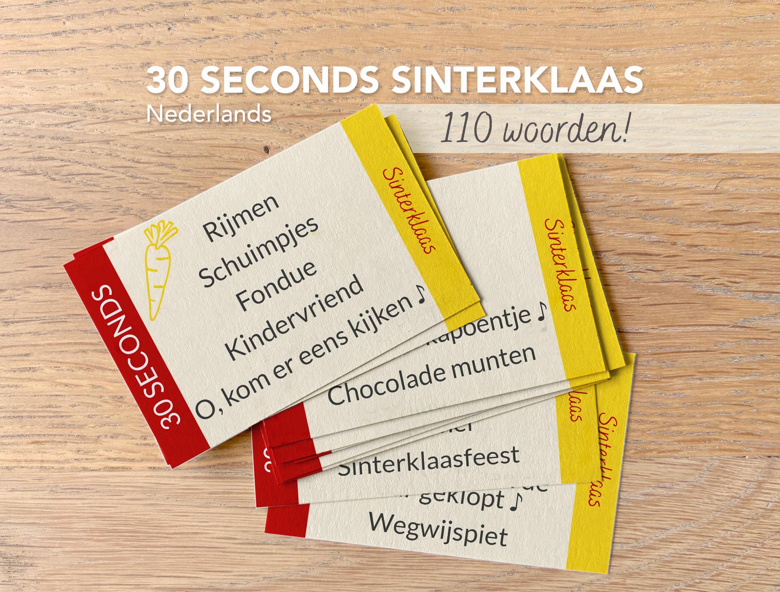 30 seconds Sinterklaas spel Nederlands | Zelf printen - Etsy Nederland