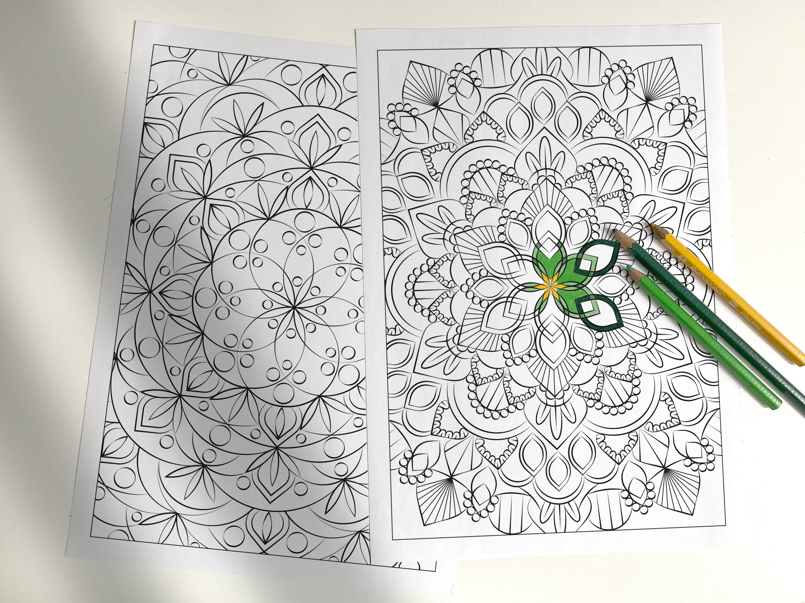 20 Mandala Coloring Pages A4 and Letter Instant Digital Download PACK 2 ...