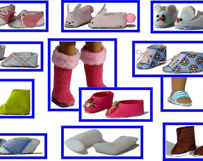 PDF Sewing Pattern 6.5 Mini Doll Footwear - Etsy