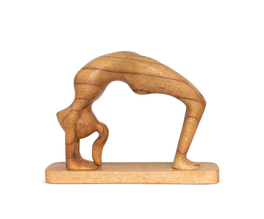 10 Wooden Mini Yoga Figurines, Yoga Pose Statue, Yoga Room Studio Decor ...
