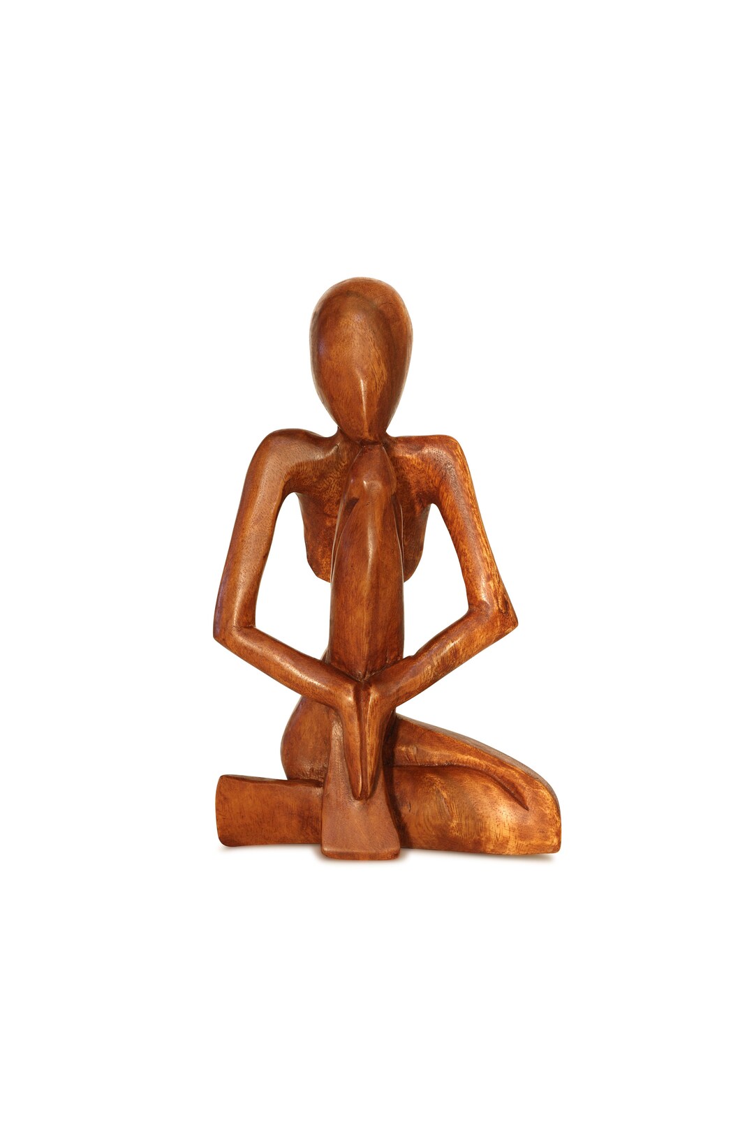 12 Wooden Handmade Abstract Sculpture Handcrafted Art praying Man ...
