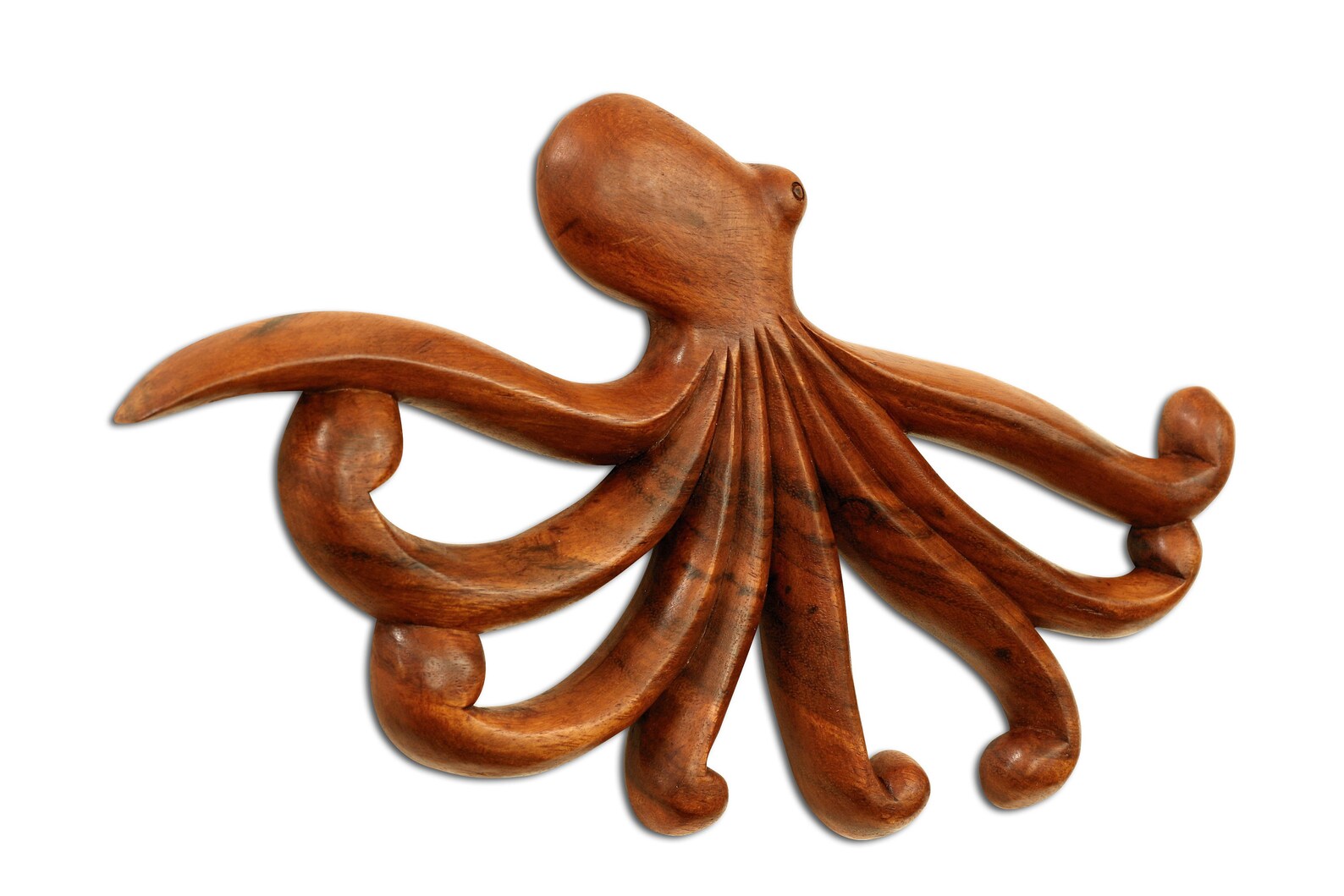 Wooden Octopus Wall Decor Plaque Hanging Sculpture Hand Carved | Etsy