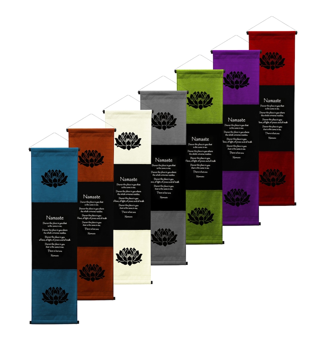 Namaste Motivational Wall Decor Scroll, Inspirational Quotes ...