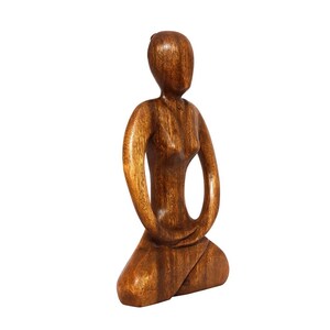 12 Wooden Handmade Abstract Sculpture Statue Handcrafted tranquility ...