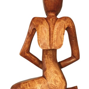 12 Wooden Handmade Abstract Sculpture Handcrafted Art praying Man ...