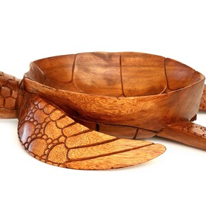 Wooden Handmade Turtle Serving Fruit Decorative Bowl Centerpiece Hand ...