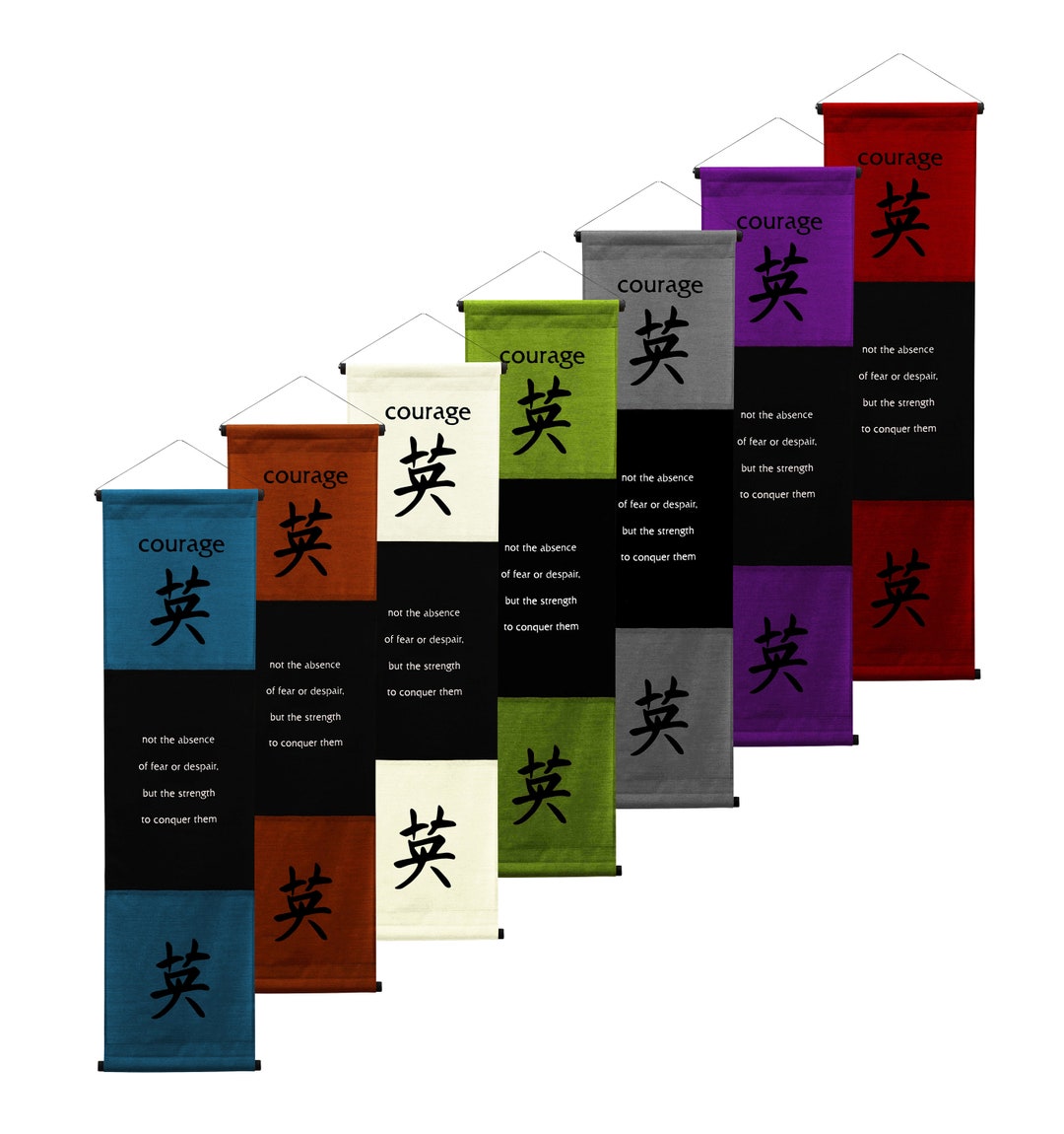 Courage Motivational Wall Decor Scroll, Inspirational Quotes ...