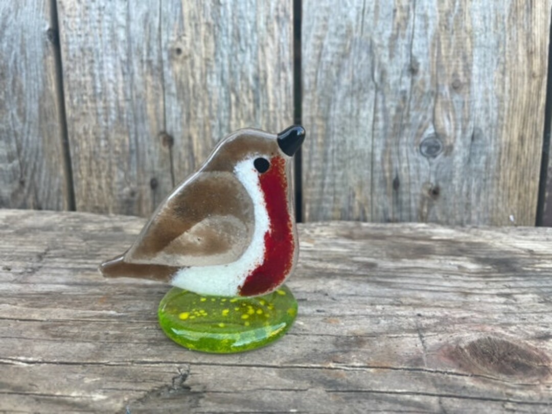 Fused Glass Robin. - Etsy UK