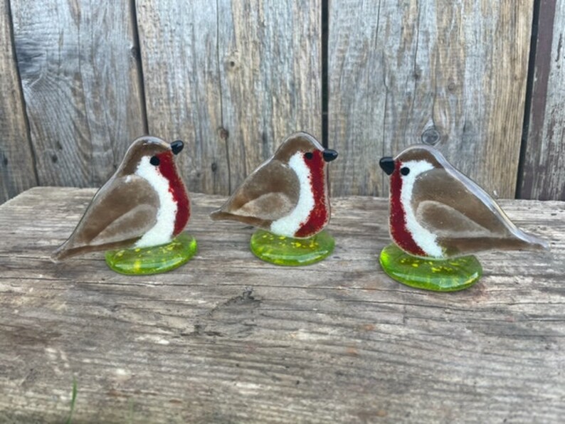Fused Glass Robin. - Etsy UK