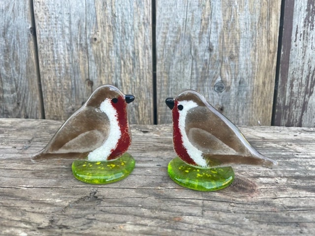 Fused Glass Robin. - Etsy UK