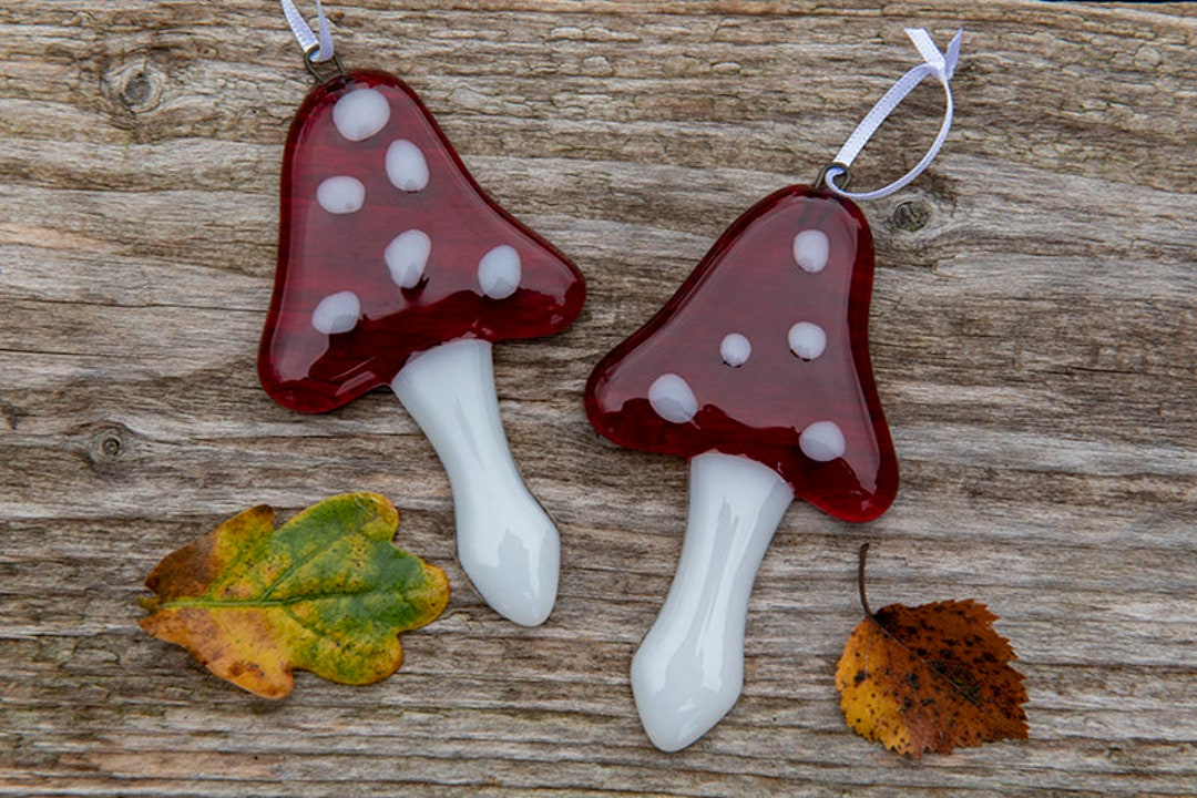 Fused Glass Toadstool - Etsy