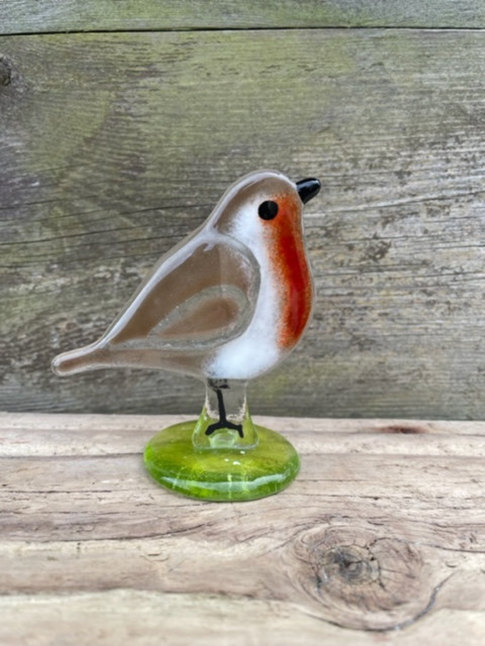 Fused Glass Robin. - Etsy UK