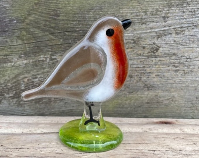 Art Glass Robin - Etsy UK