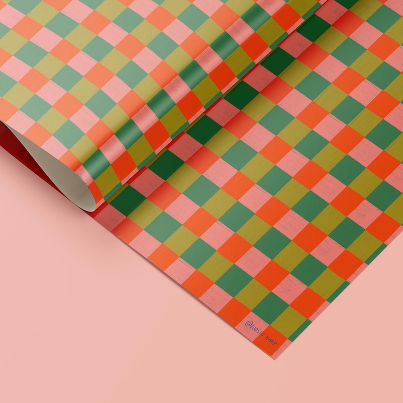 Grid Wrapping Paper - Etsy