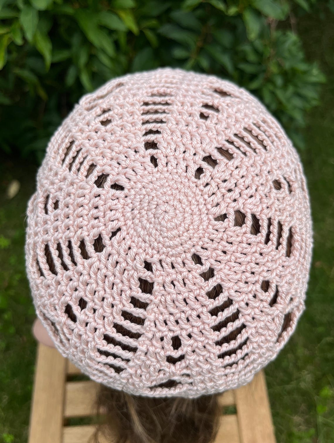 Crochet Hat in Apricot – Lightweight Cotton Summer Hat, Handmade Lacy ...