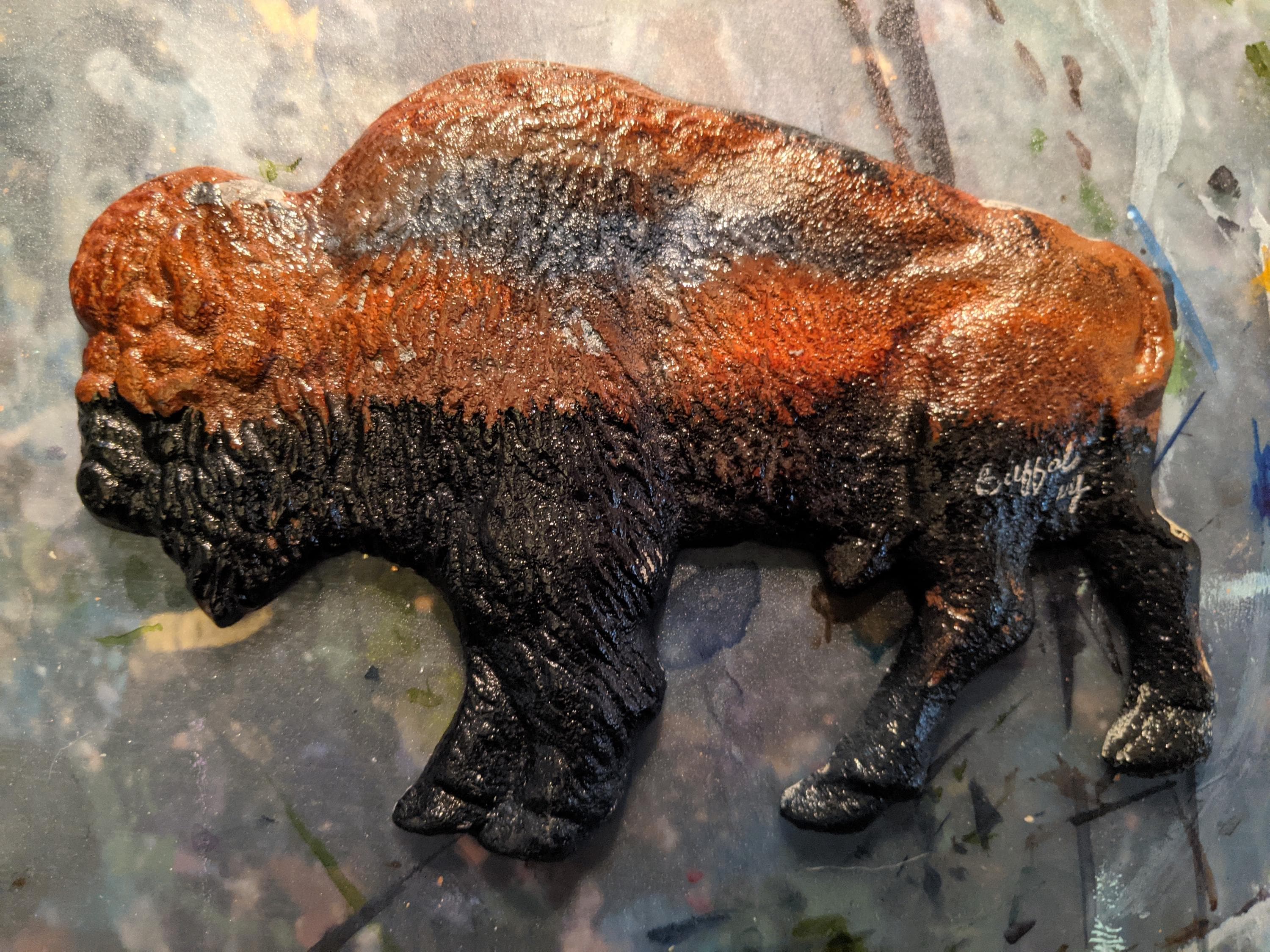 Cast Iron Buffalo Bison Hand Painted Wall Art From Buffalo NY - Etsy