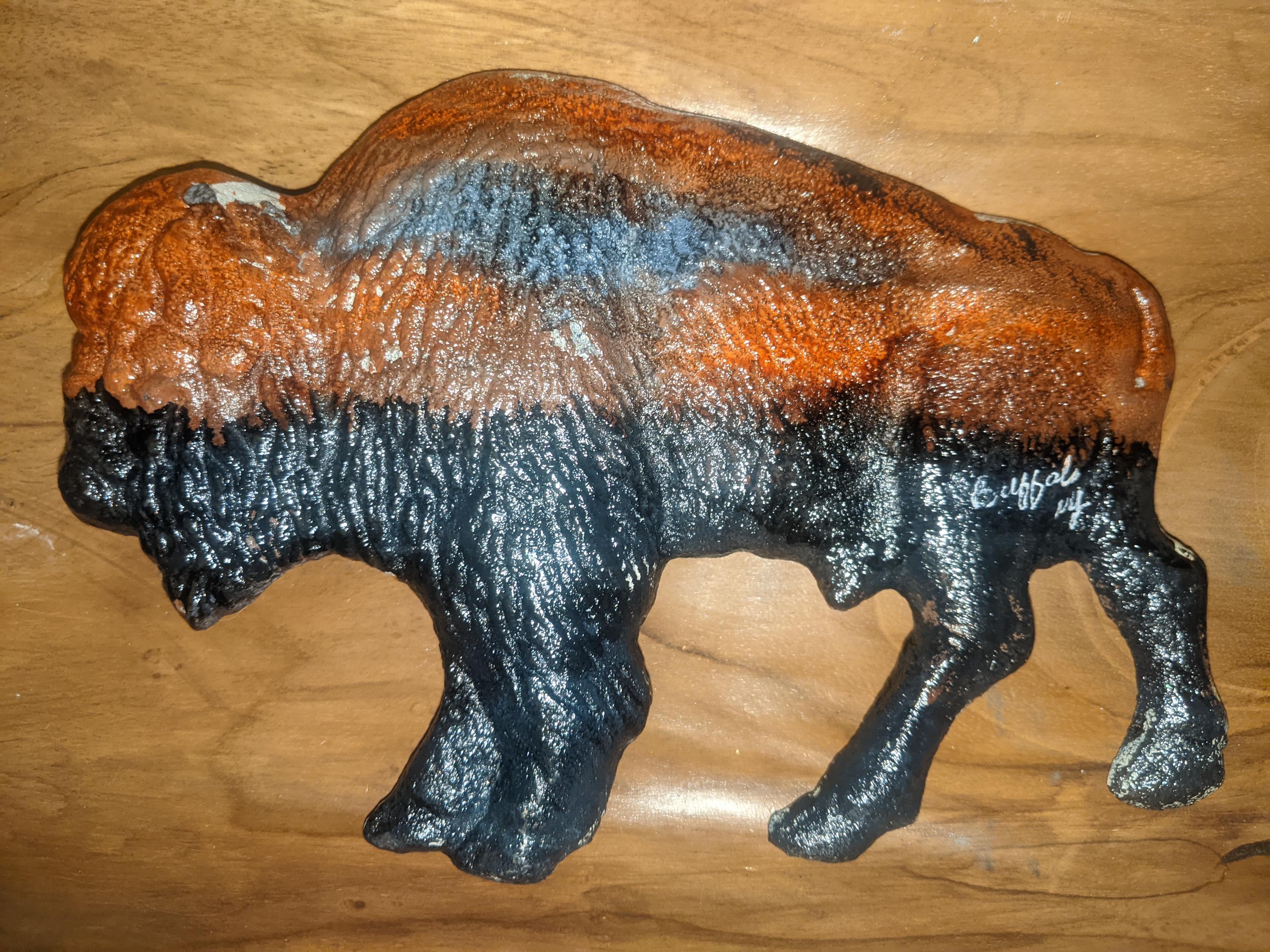 Cast Iron Buffalo Bison Hand Painted Wall Art From Buffalo NY - Etsy