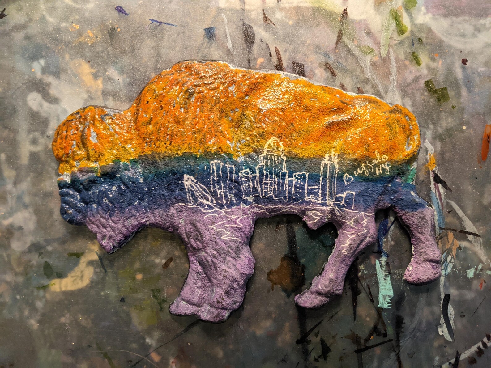 Cast Iron Buffalo Bison Hand Painted Wall Art From Buffalo NY - Etsy