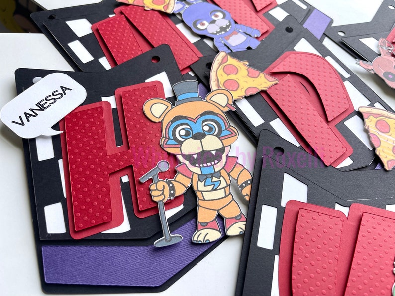 Freddy Birthday Banner, 5 Nights Of, Freddy Party Decor - Etsy