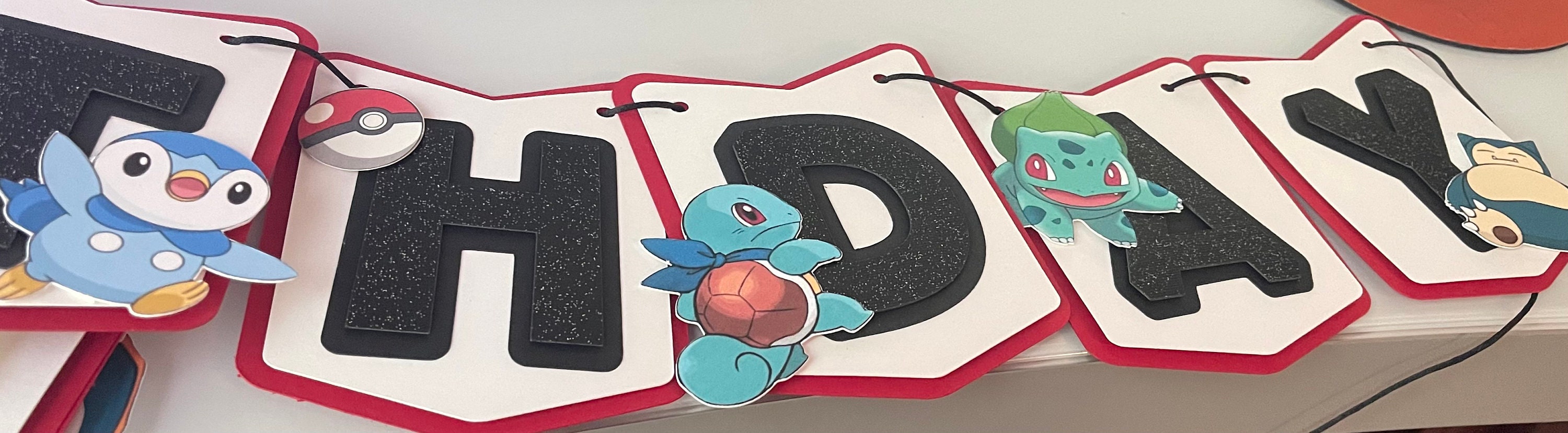 POKEMON Birthday Banner Pika Pika Pikachu Banner Birthday - Etsy