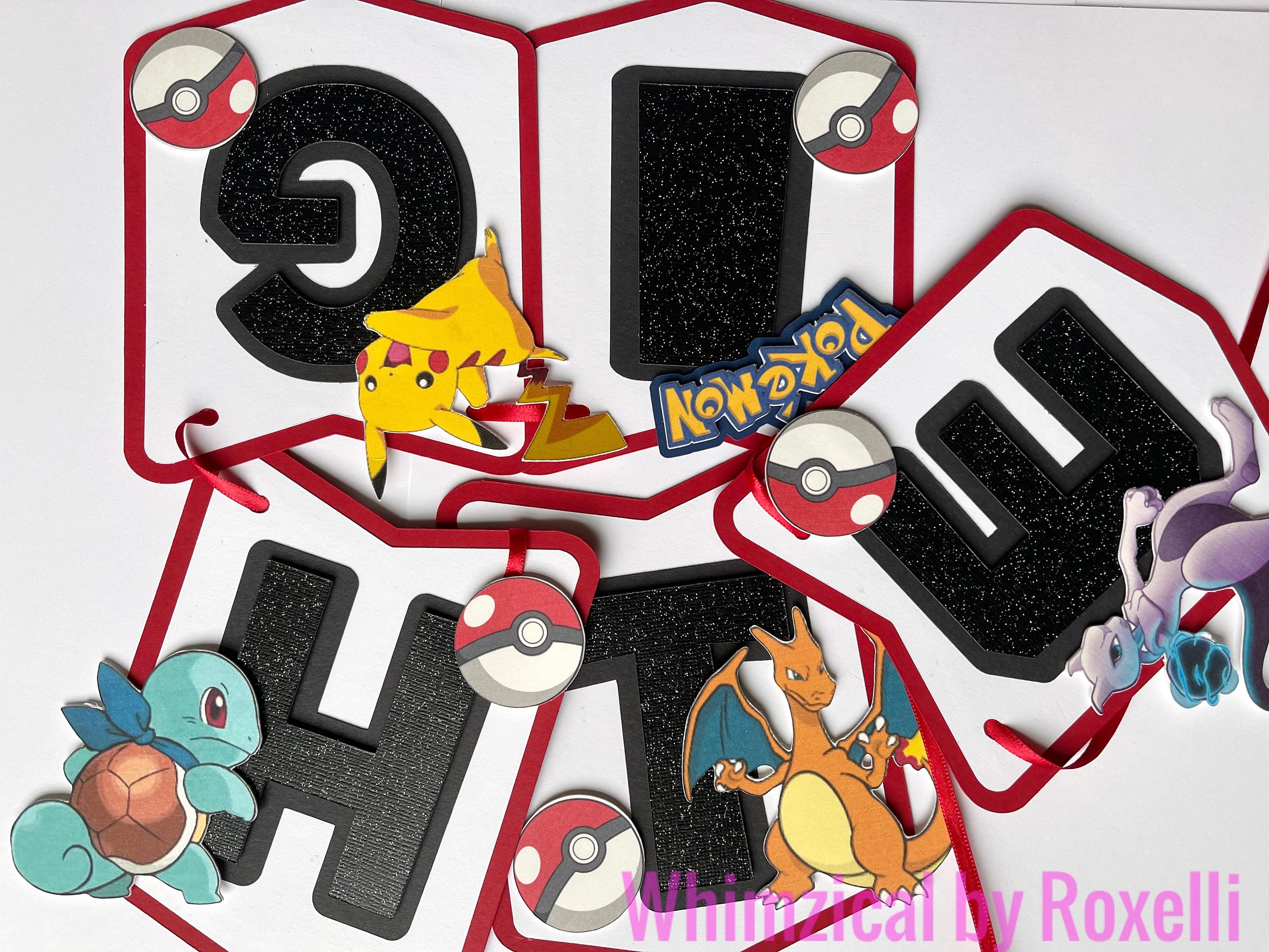 POKEMON Birthday Banner Pika Pika Pikachu Banner Birthday - Etsy
