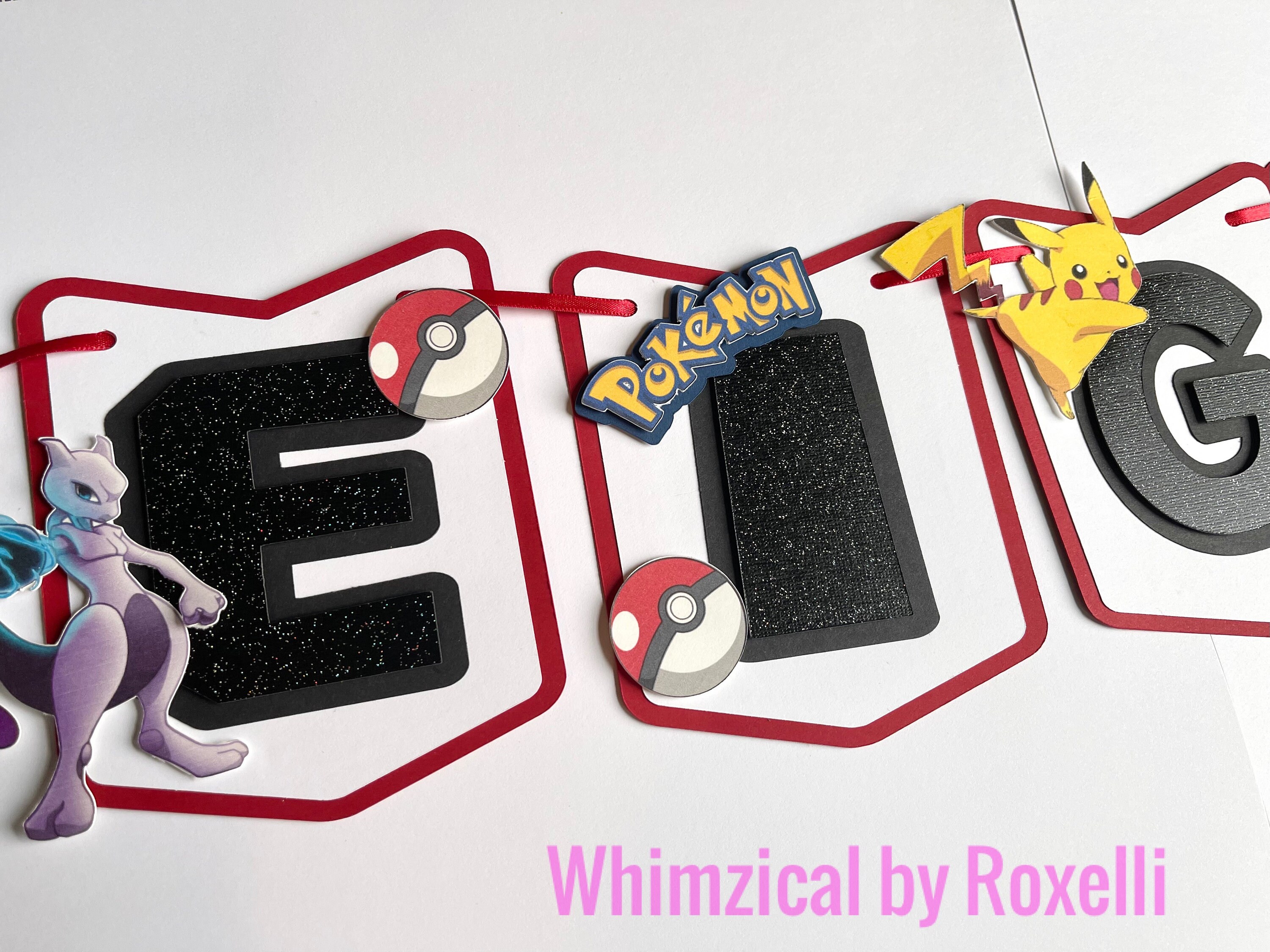POKEMON Birthday Banner Pika Pika Pikachu Banner Birthday - Etsy