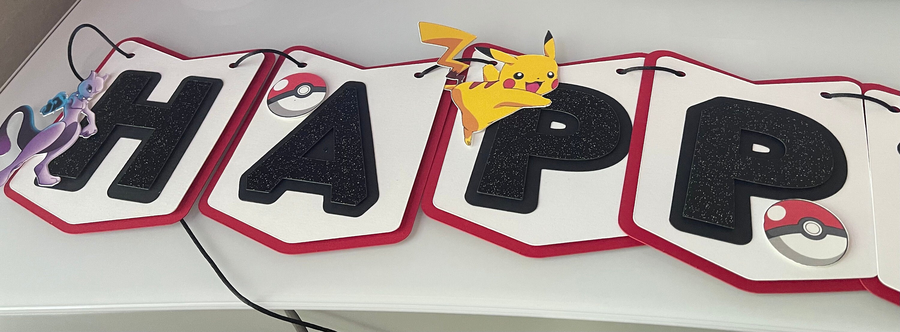 POKEMON Birthday Banner Pika Pika Pikachu Banner Birthday - Etsy