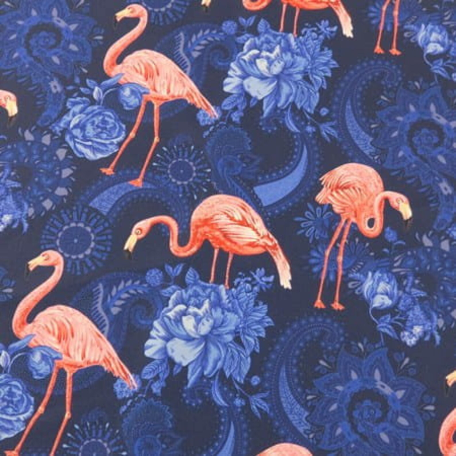 Tropical Flamingos Waterproof Fabric Pink Flamingos Fabric - Etsy