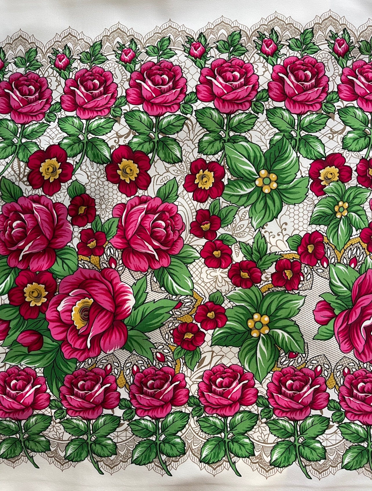 Polish Folk Farbic, Highlander Flowers Pattern, Folklore, Fabric Folk ...