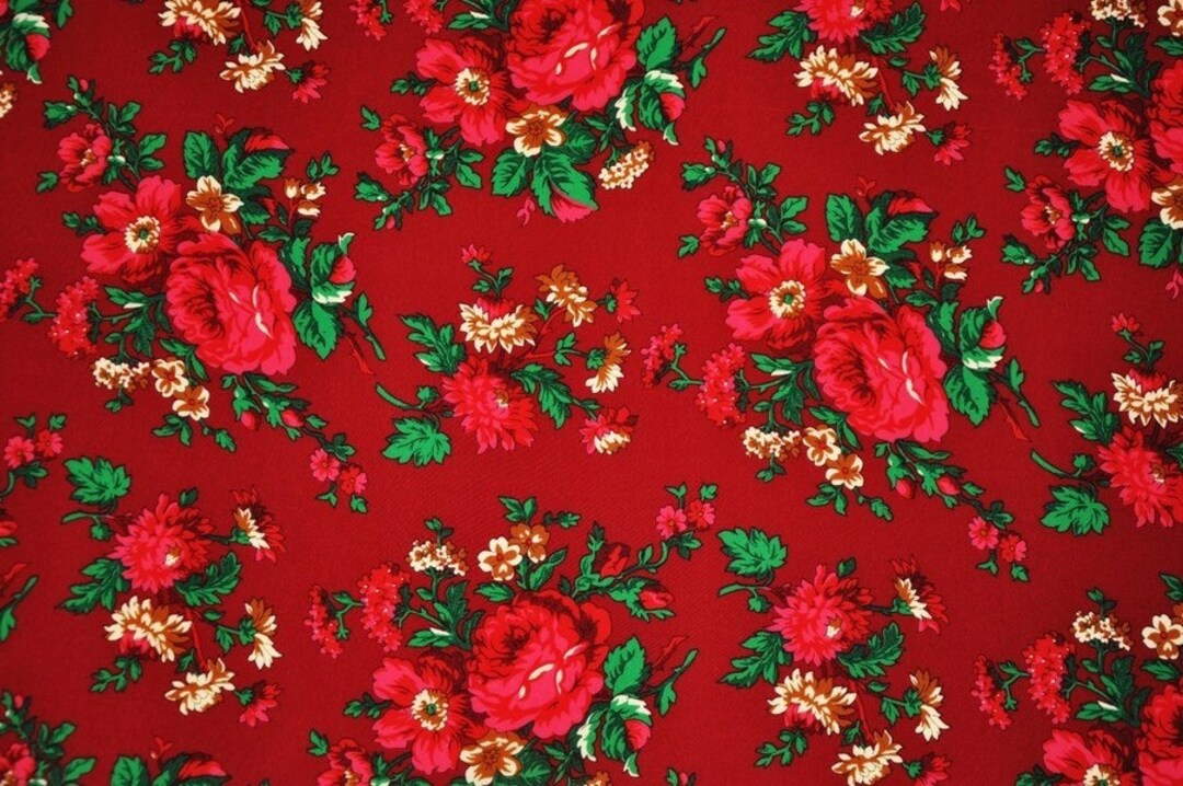 Polish Folk Farbic, Highlander Flowers Pattern, Folklore, Cleo Motif ...